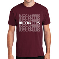 Buccaneers word stack T-shirt (Navy, Maroon, Grey) NBJH